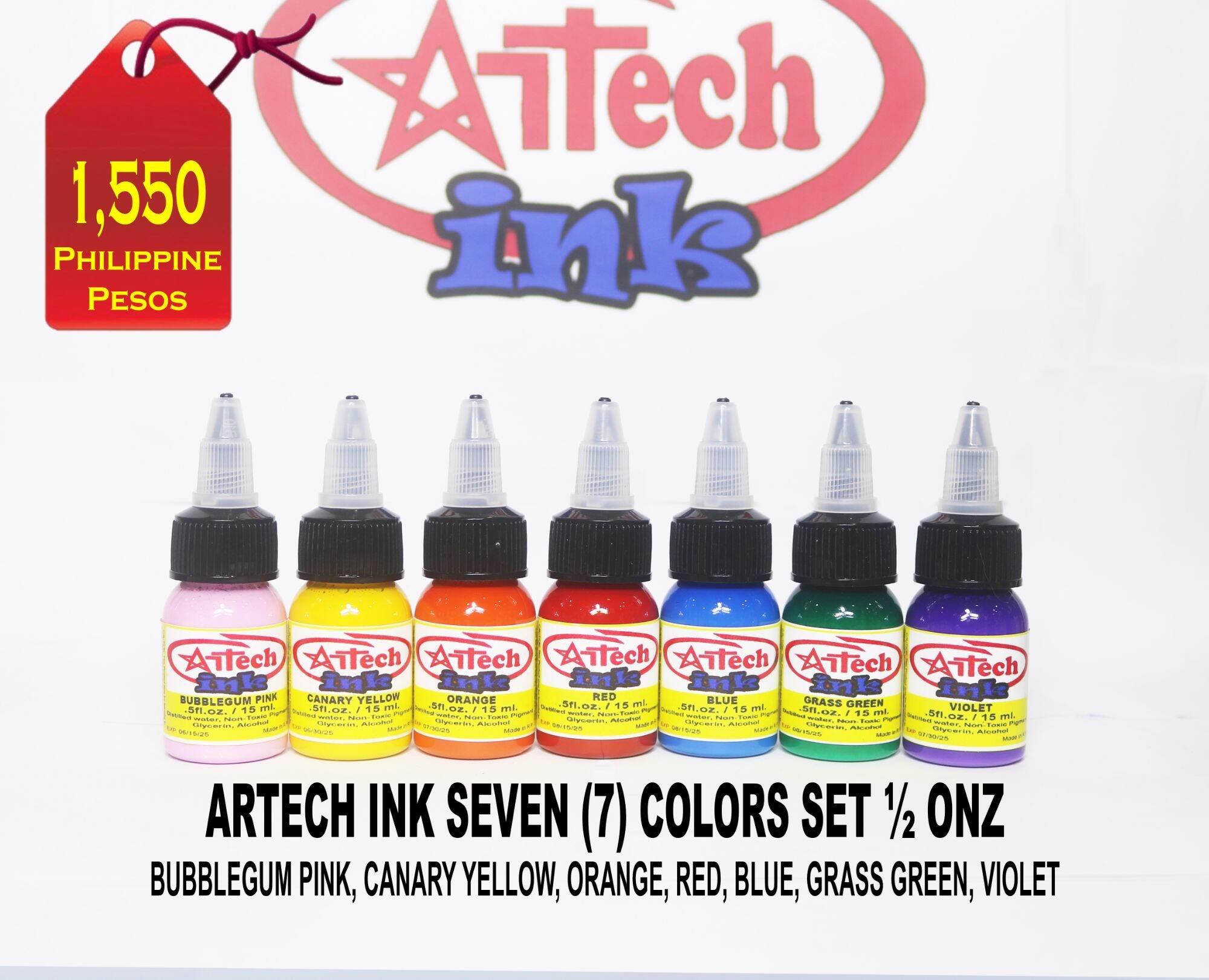 ARTECH INK Tattoo 7 Colors Sets | Lazada PH