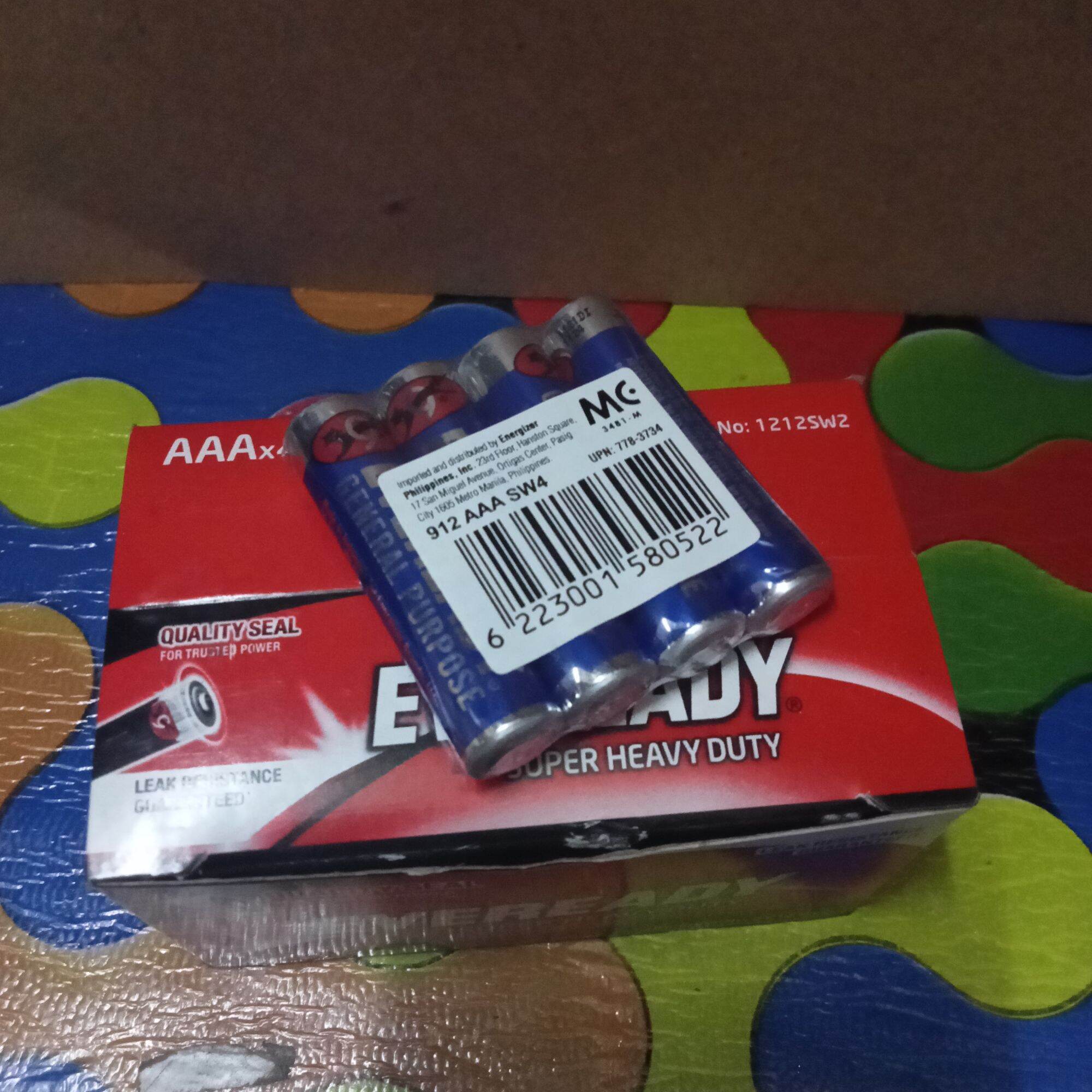 original Eveready battery 2 pcs set 2AA battery/3AAA black /4pcs set ...