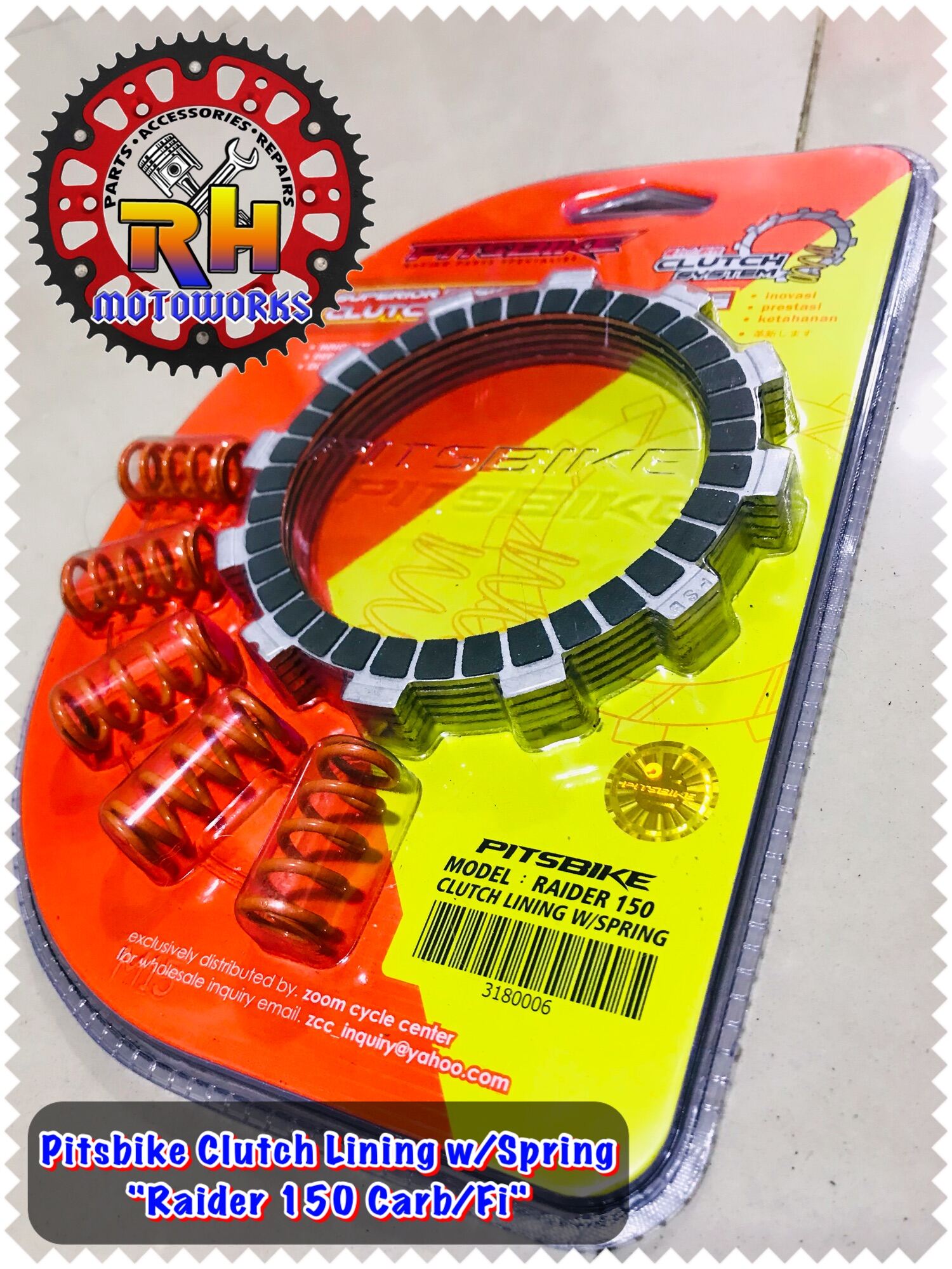 Pitsbike Clutch Lining w/Spring for Raider 150 Carb/Fi | Lazada PH