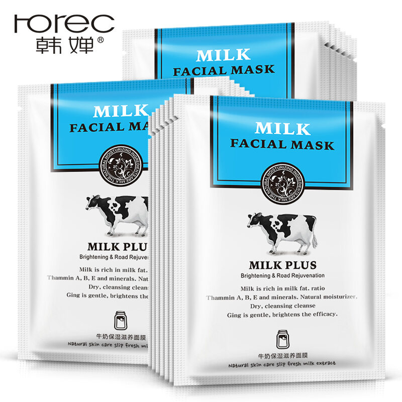 Han chan Goat's Milk Water Tender Facemask 5 of Milk Natto Moisturizing ...