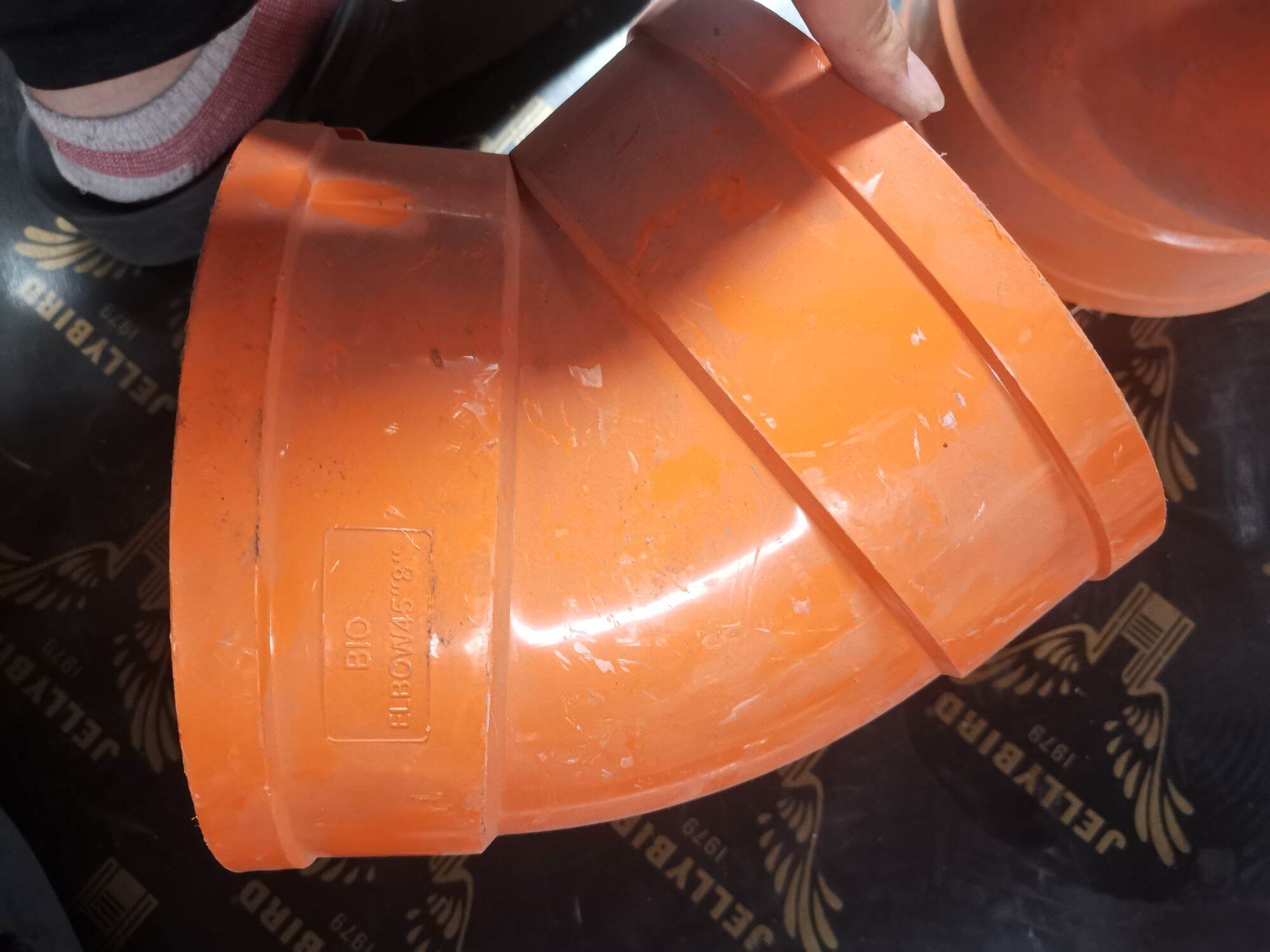 Elbow 8inch 45° thick sanitary Pvc orange fitting | Lazada PH