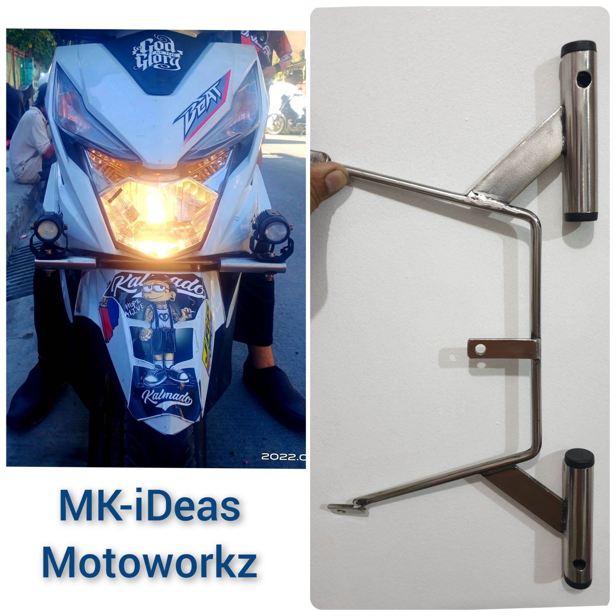 Honda Beat Fi Mini Driving Light Bracket Stainless | Lazada PH