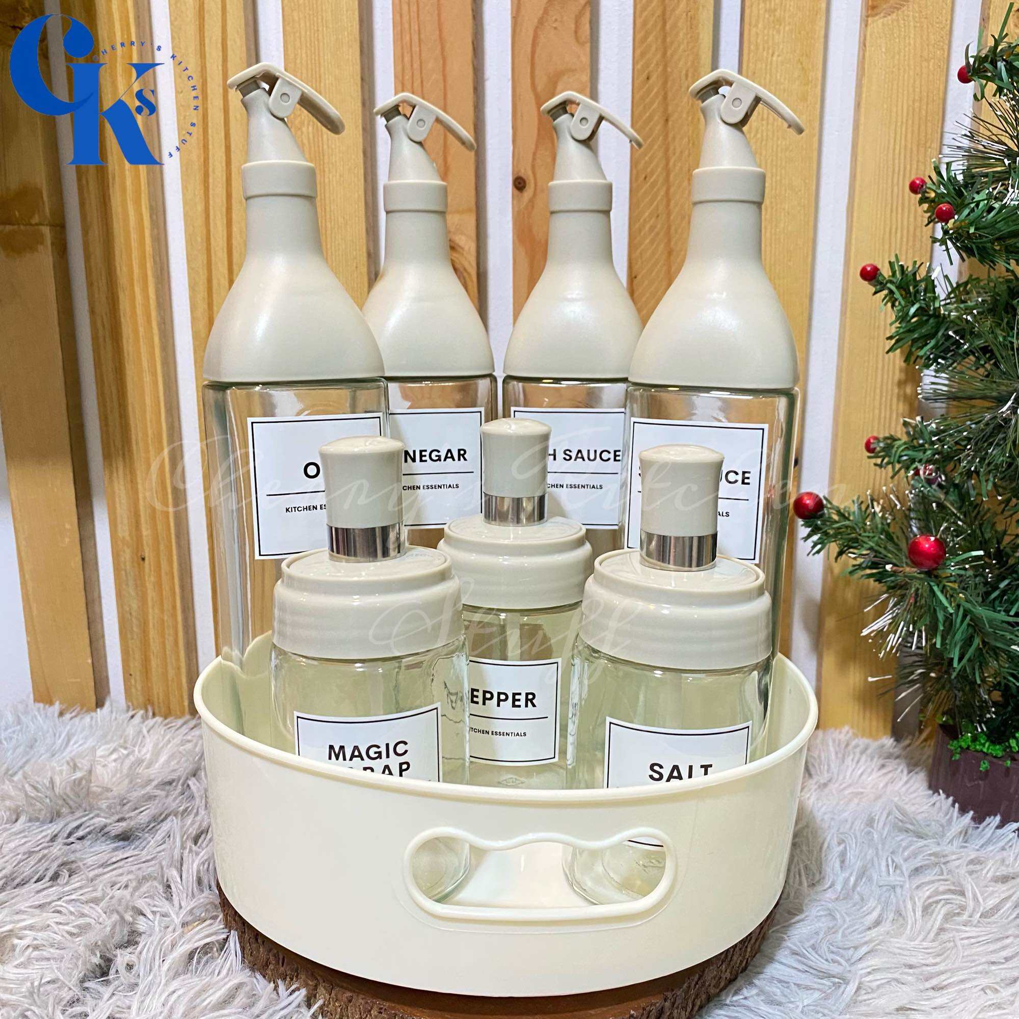 CKS Rotating Round Rack Plastic Condiments Organizer | Lazada PH