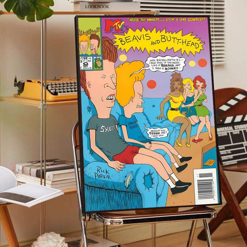 Anime Beavis And Butthead Self-adhesive Art Poster HD Quality Wall Art ...