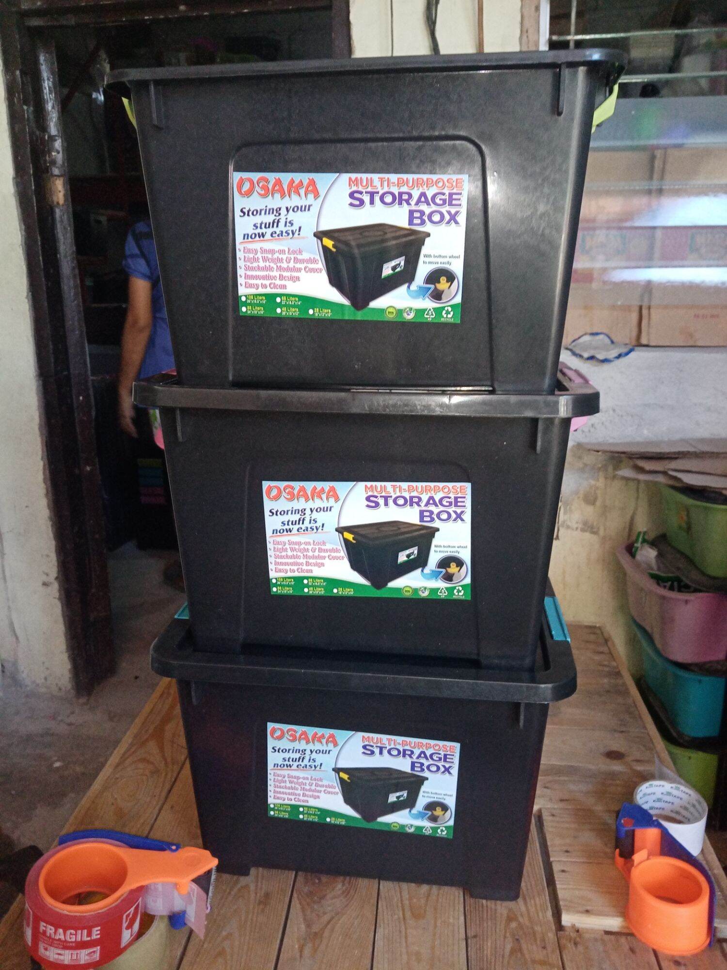 Storage Box with Lid 48Liters (osaka) | Lazada PH