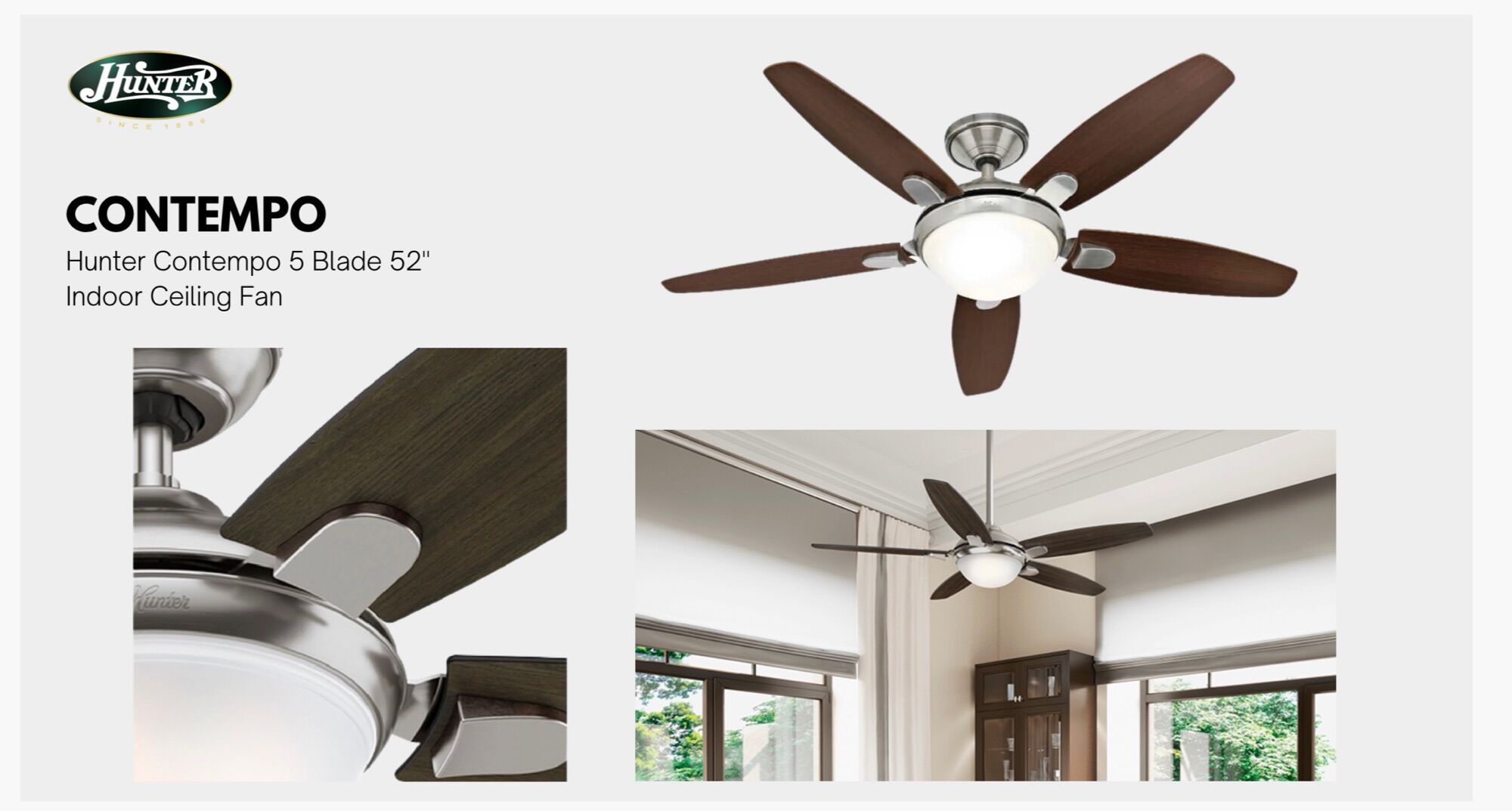 Hunter Contempo Ii Ceiling Fan Costco | Shelly Lighting
