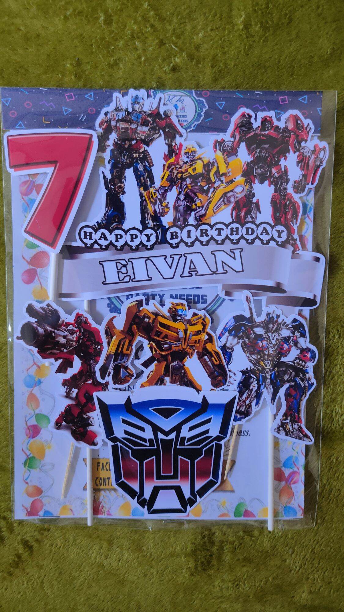 Transformer Customize Cake Topper and Cupcake Topper | Lazada PH