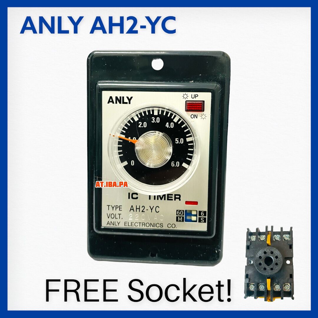 ANLY AH2-YC | Multi-Range Analog Timer with FREE Big Socket | At Iba Pa ...