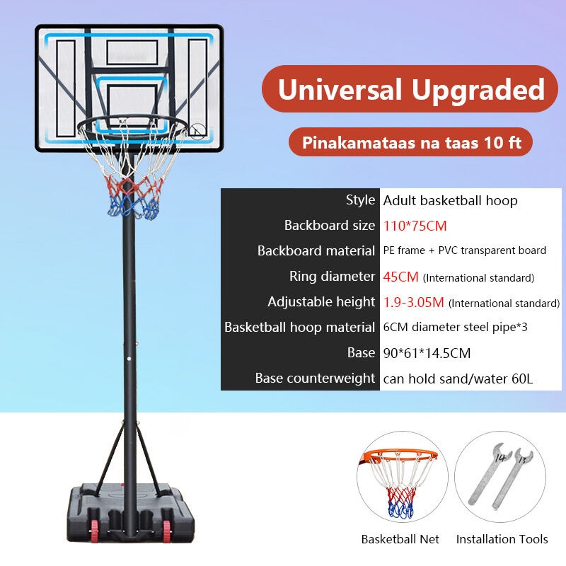 Standard Basketball ring and board set for Teenagers and Adults, Height ...