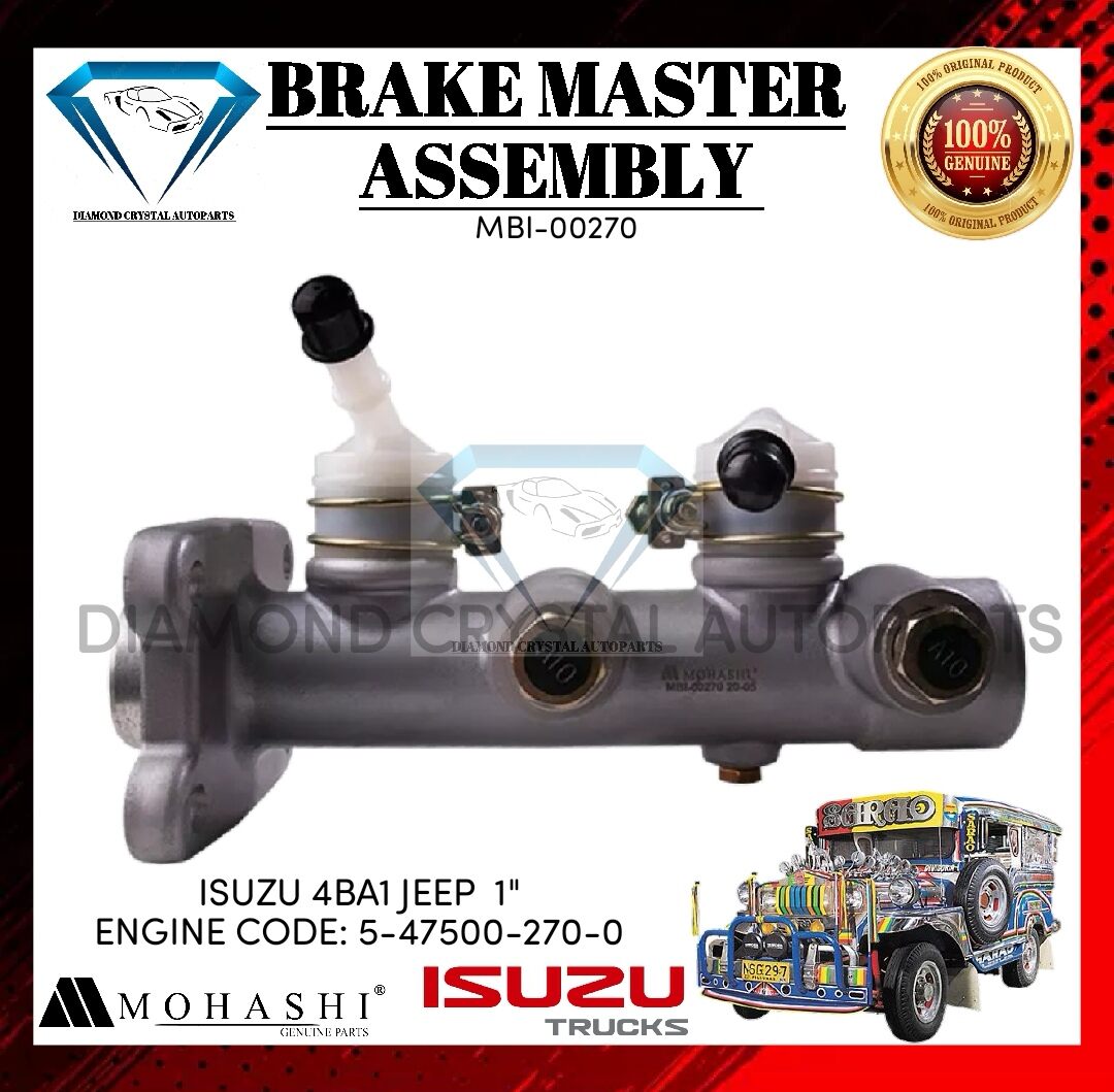 BRAKE MASTER ASSEMBLY ISUZU 4BA1 JEEP 1" ENGINE CODE: 5-47500-270-0 ...