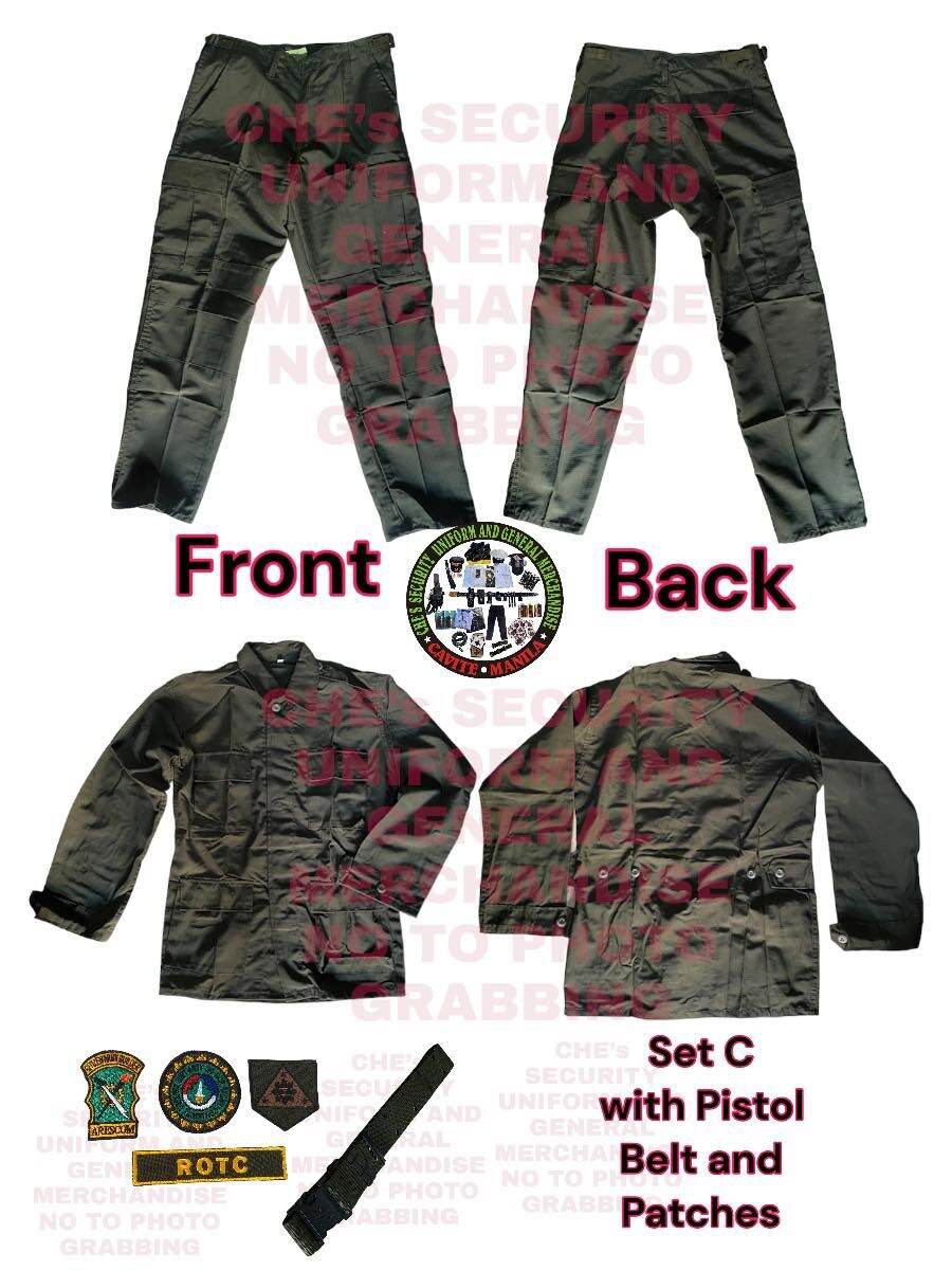 ROTC/CAT (ripstop) Fatigue Uniform Set with Accessories for students ...