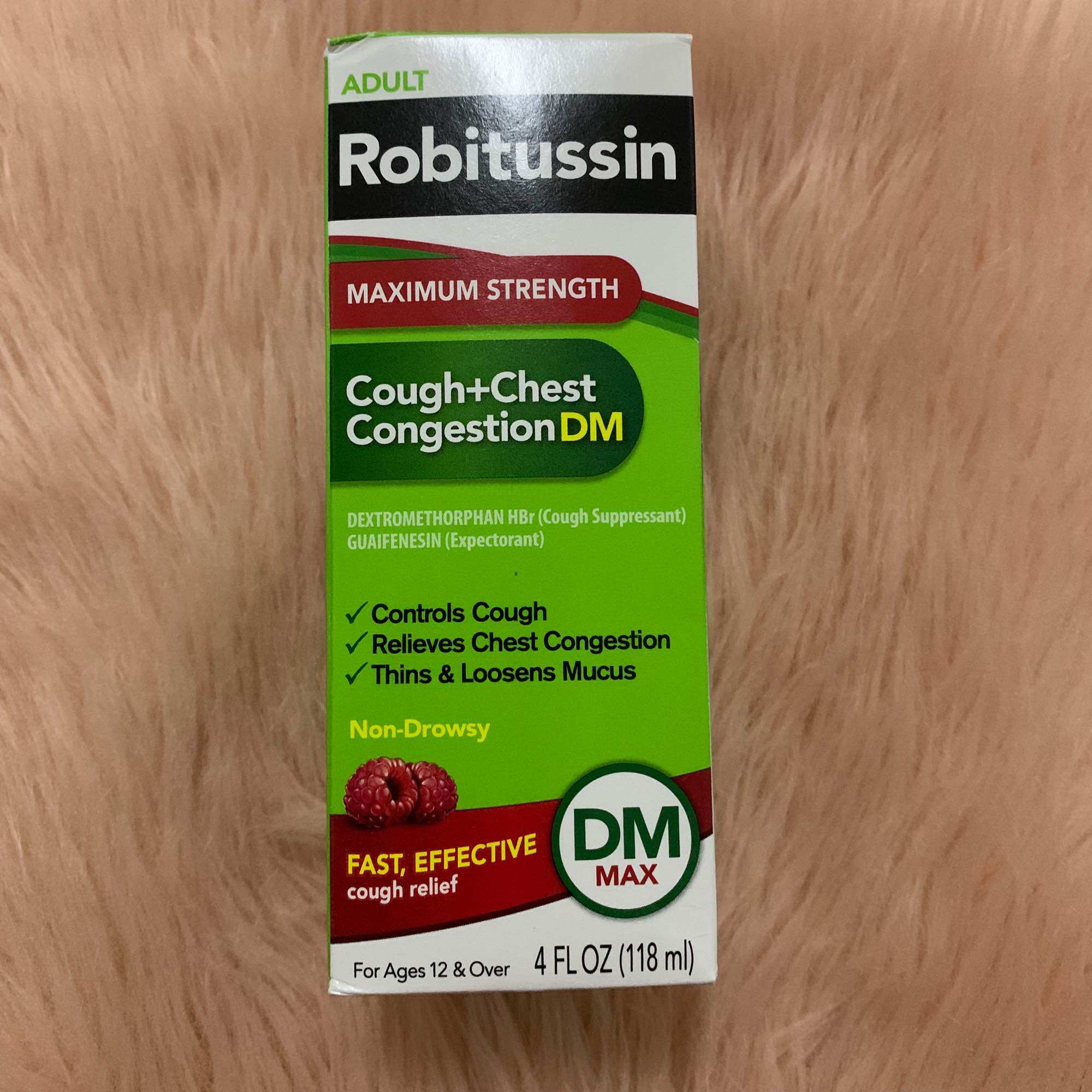 Robitussin Adult Maximum Strength Cough + Chest Congestion DM Max 118ml ...