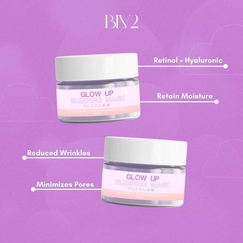 BLV2 Glow up Sleeping Mask RETINOL + HYALURONIC ACID | BLV2 Ultra ...