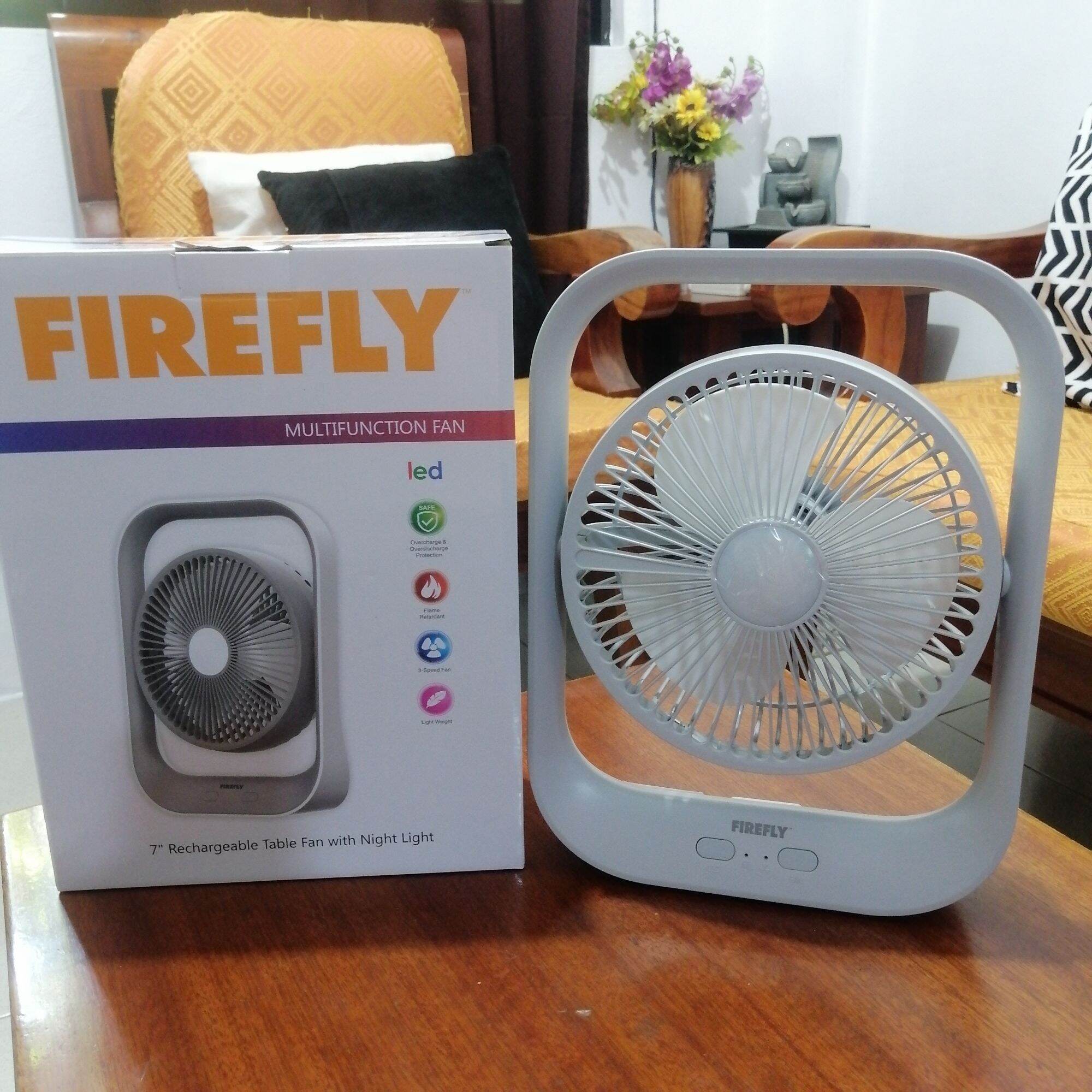 Original Firefly Rechargeable Electric Table Fan With Emergency Led ...