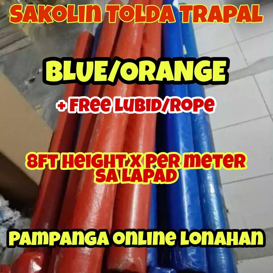 Sako Lona Super Laminated Sakolin 8ft lapad x per meter sa haba Blue ...