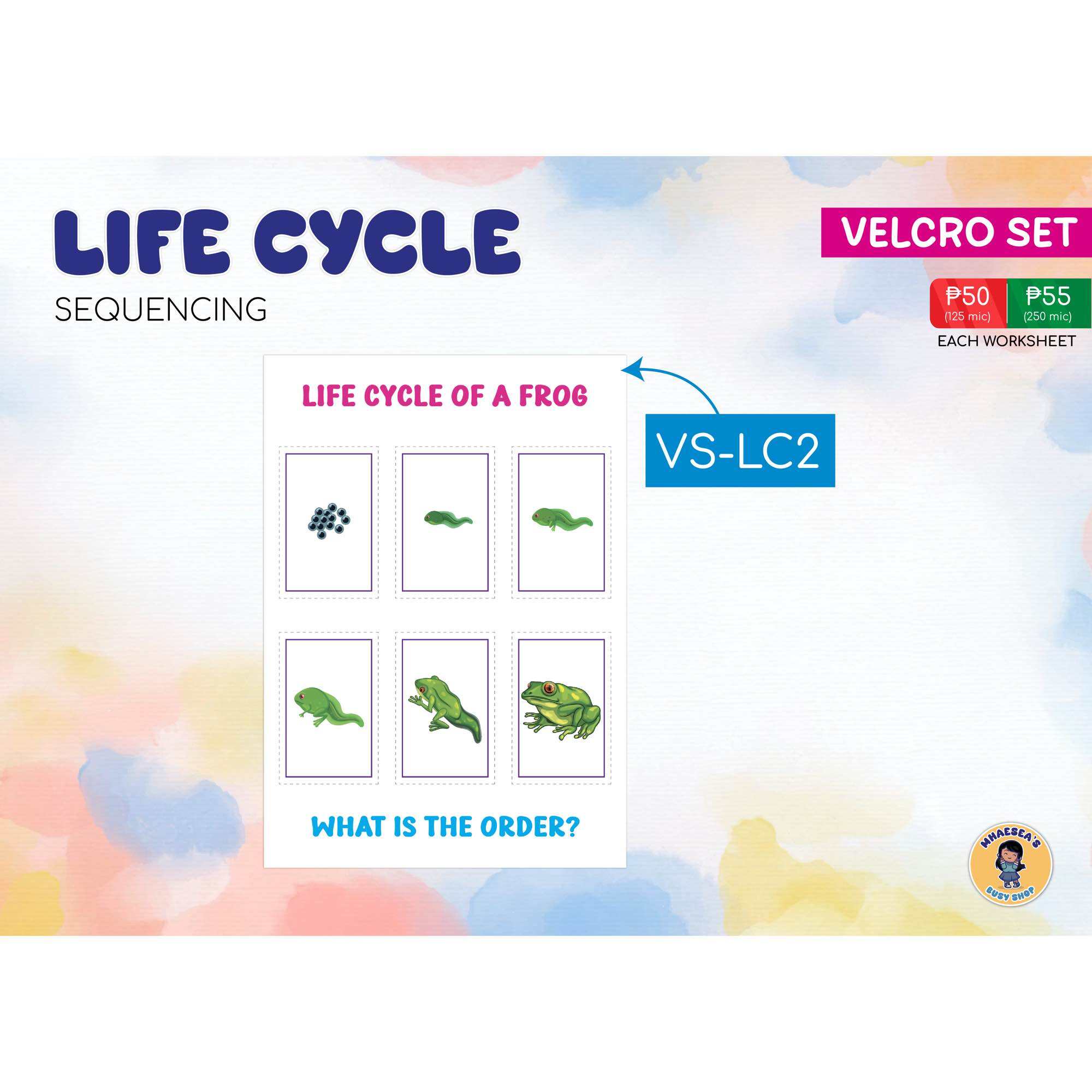 Interactive Velcro Worksheet | Busy Book - Sequencing: Life Cycle of ...