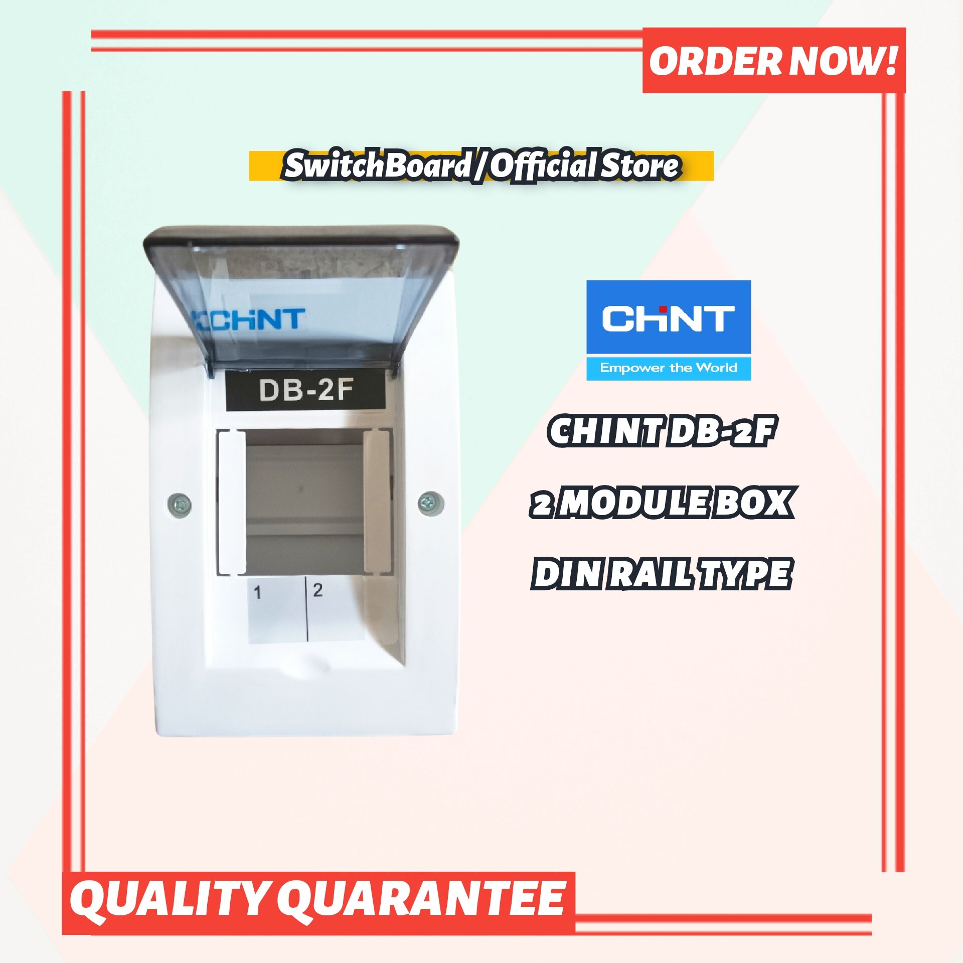 CHINT DB-2F, 2 ways enclosure box (din-rail type) | Lazada PH