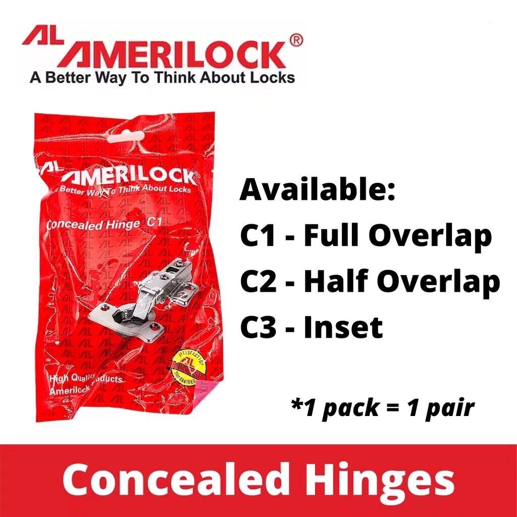 Amerilock Concealed Hinges (c1,c2,c3) Heavyduty | Lazada PH