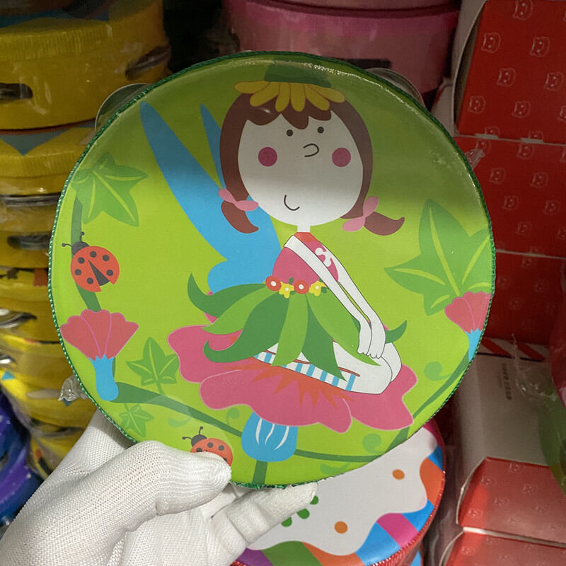 Orff Musical Instrument Kindergarten Wooden Cartoon Tambourine Children ...