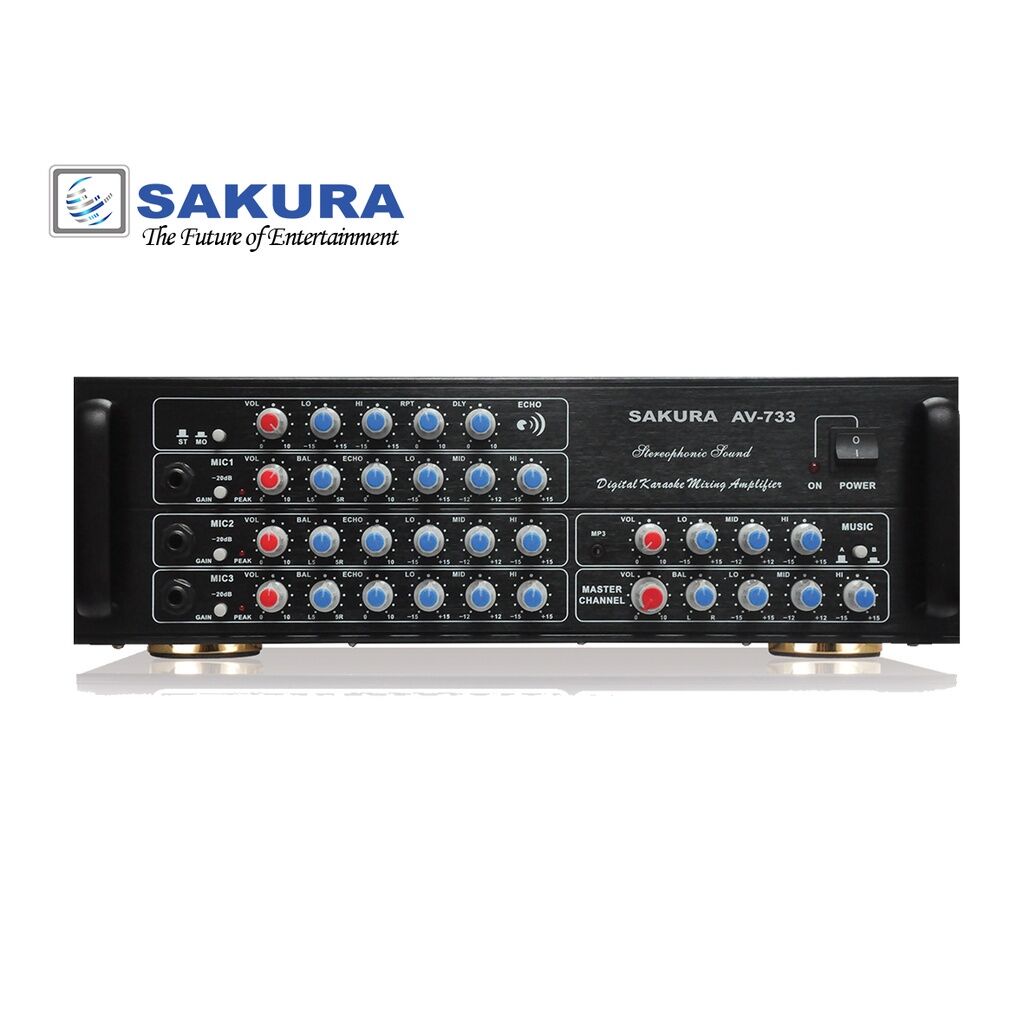Sakura AV-733 Stereo Mixing Amplifier ( 750 Watts x 2 ) | Lazada PH
