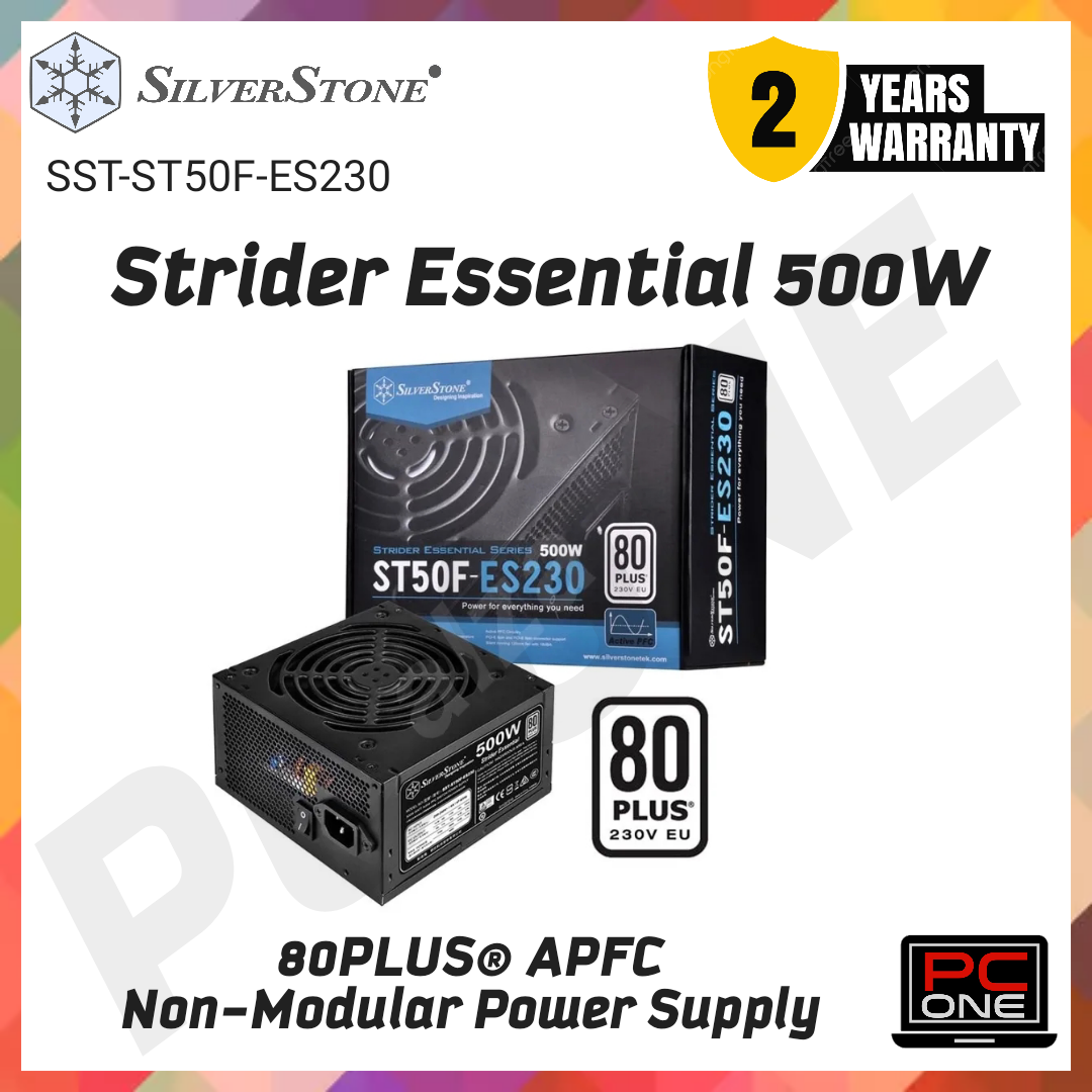 SST-ST50F-ES230 SilverStone Strider Essential 500W 80PLUS® APFC Non ...