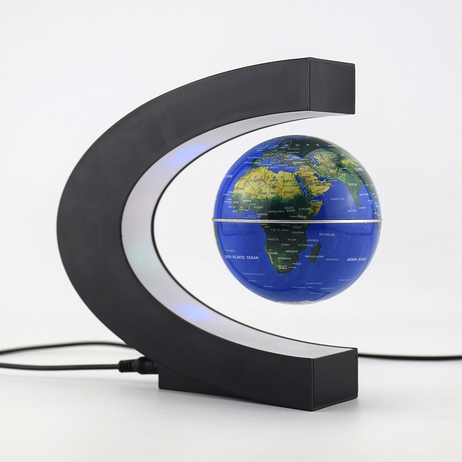 Magnetic Floating Levitation Globe LED World Map Electronic Antigravity ...