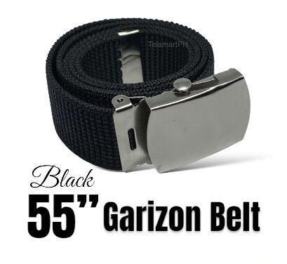 CAT / ROTC BLACK WHITE GARIZON BELT - Nylon belt with Silver Backle by ...