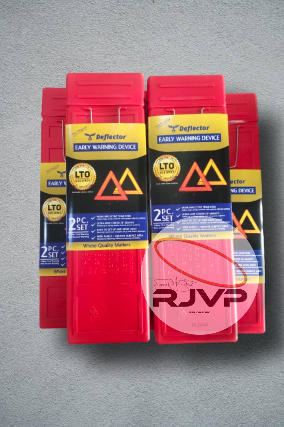 Early Warning Device 2pc set Conforms to LTO Size Specs 50mm x 400 ...