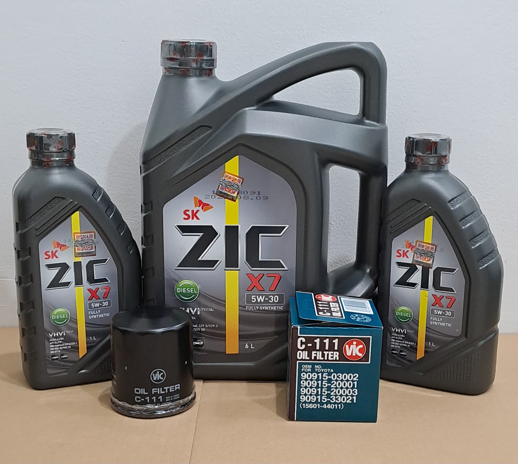 ZIC X7 5w30 Diesel 8-liters with Vic C-111 oil filter | Lazada PH