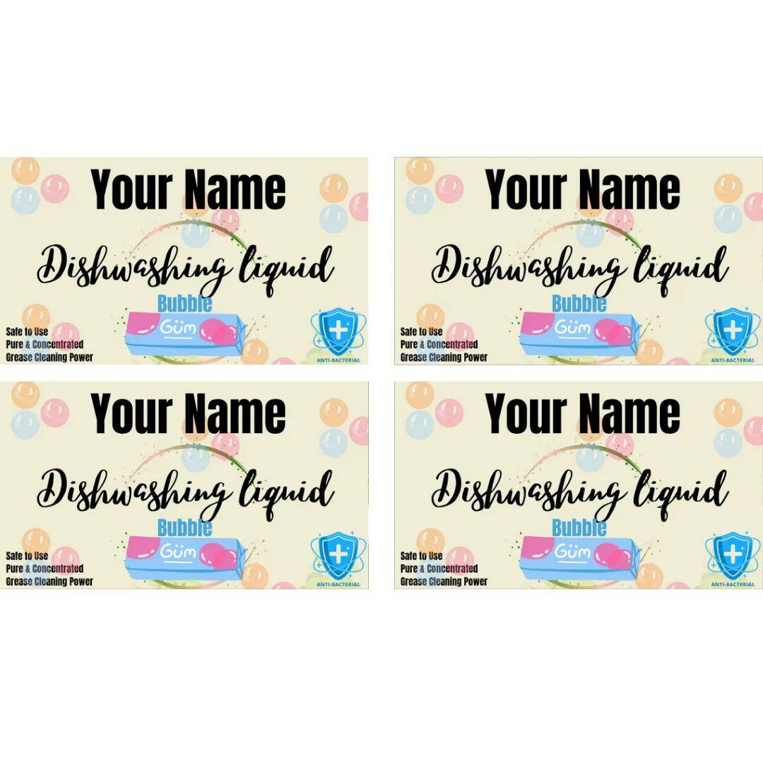 CUSTOMIZED Sticker label for DIY Dishwashing Liquid | Lazada PH