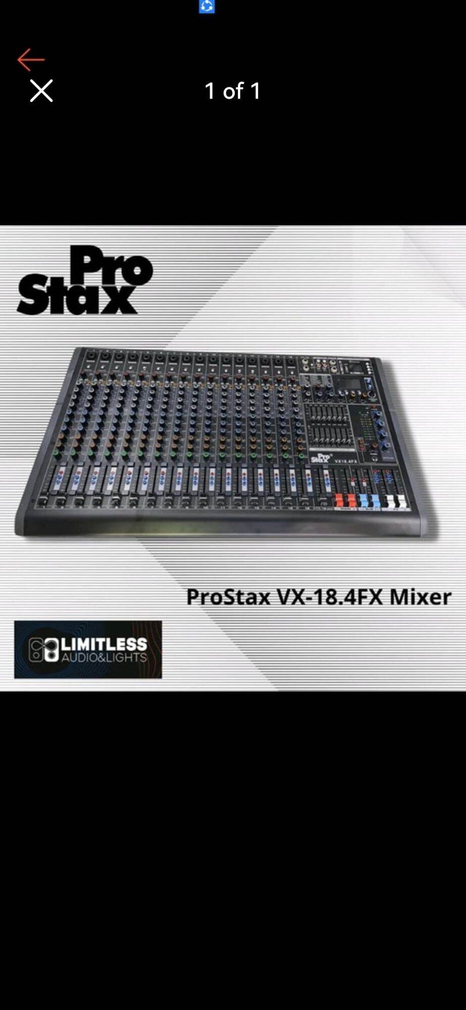 PROFESSIONAL AUDIO MIXER PROSTAX VX-18. 4FX MIXER | Lazada PH