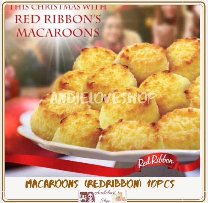 [FOOD] Red Ribbons macaroons ( 10pcs per pack) 1 wk shelf life | Lazada PH
