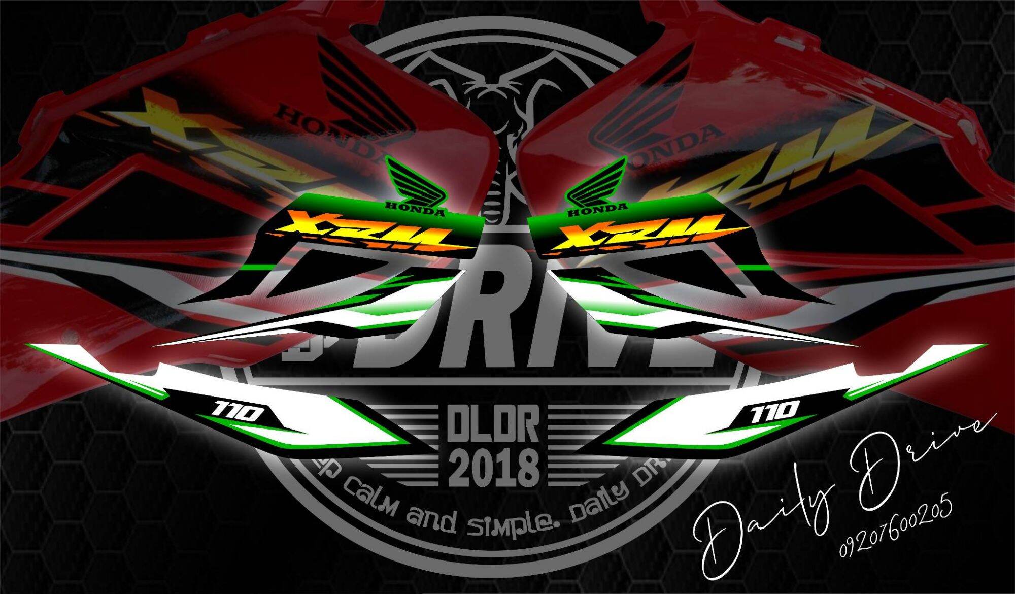 HONDA XRM110 DECAL STICKER Stock Size | Lazada PH