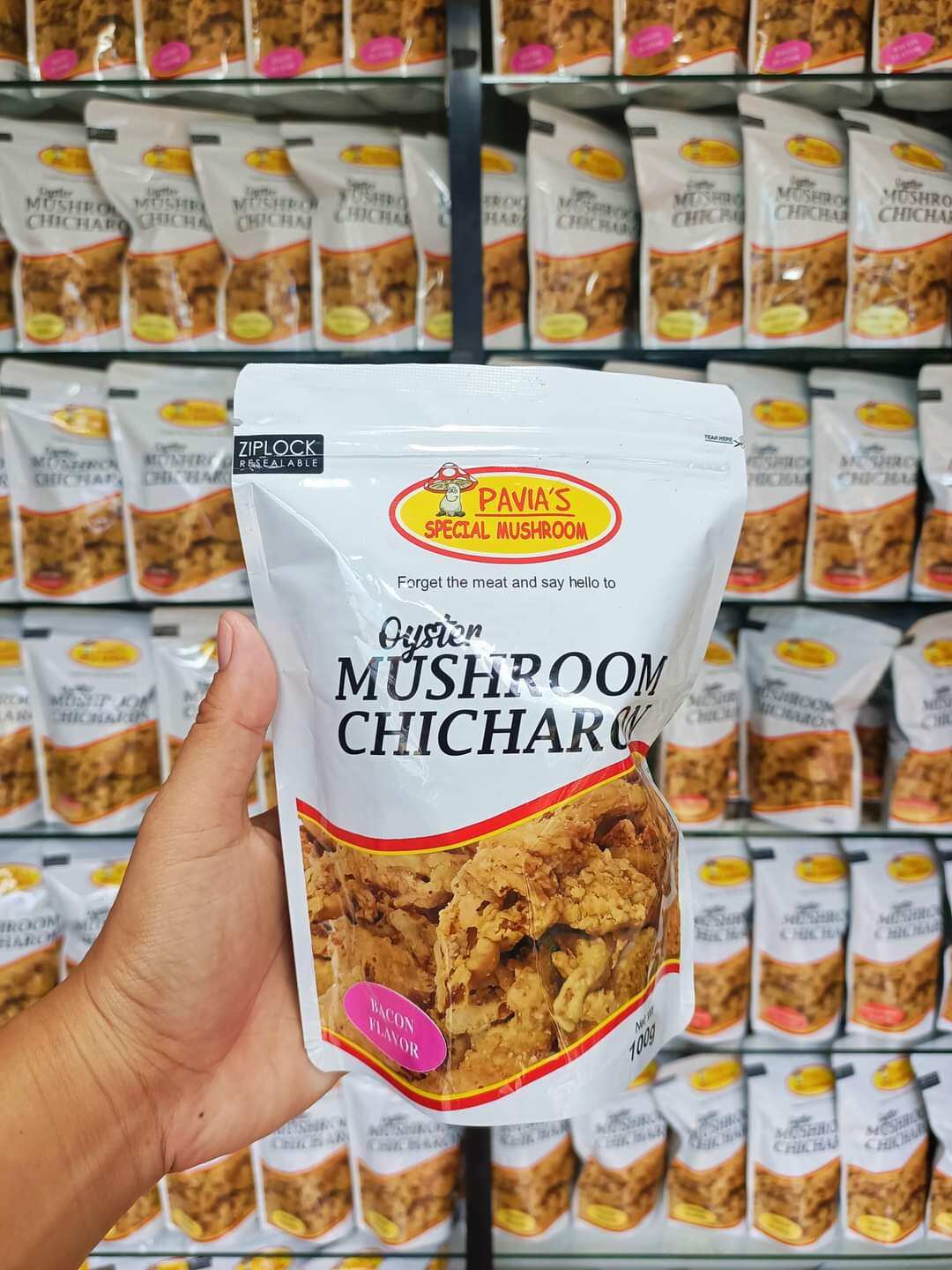 Pavia's Mushroom Chicharon Bacon Flavor 100g | Lazada PH