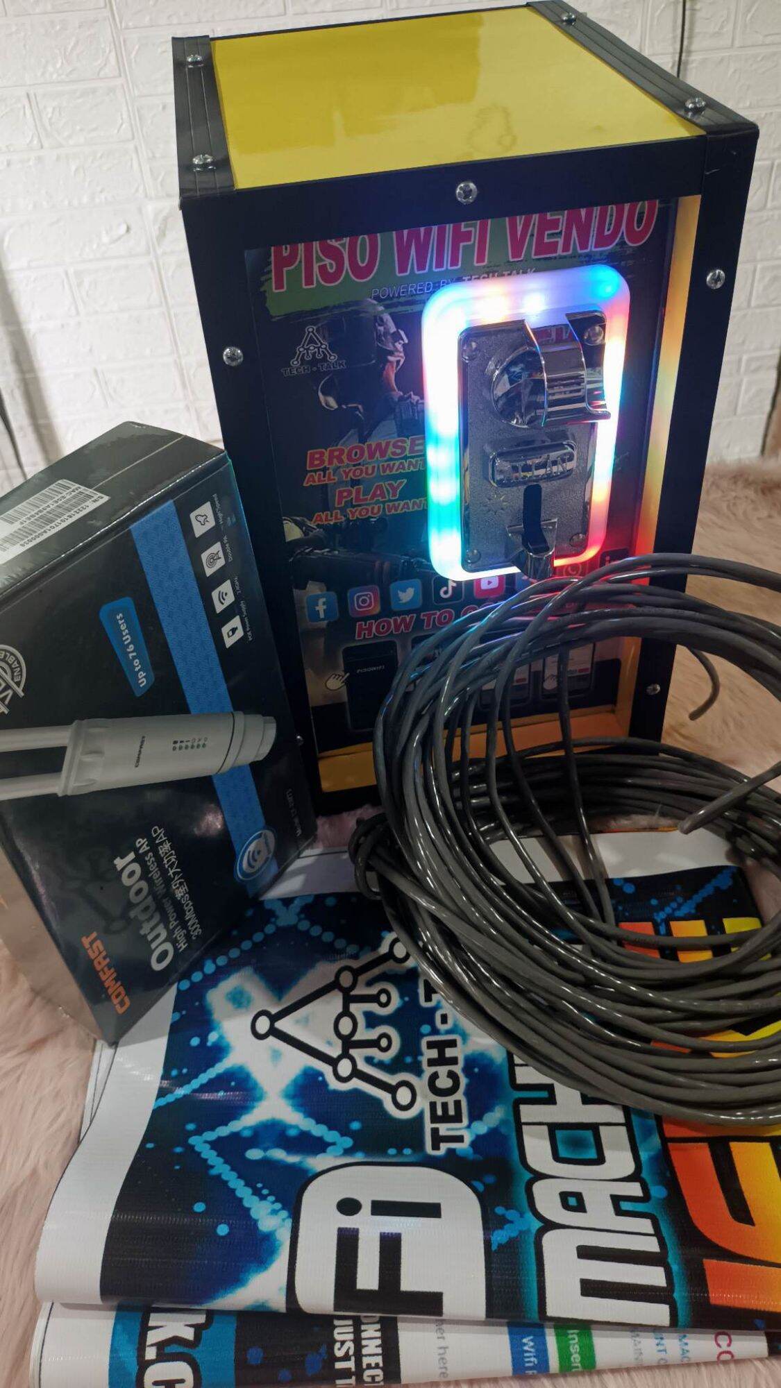 LPB PISO WIFI MACHINE FULL SET WITH COMFAST EW73 OUTDOOR ANTENNA : VLAN ...