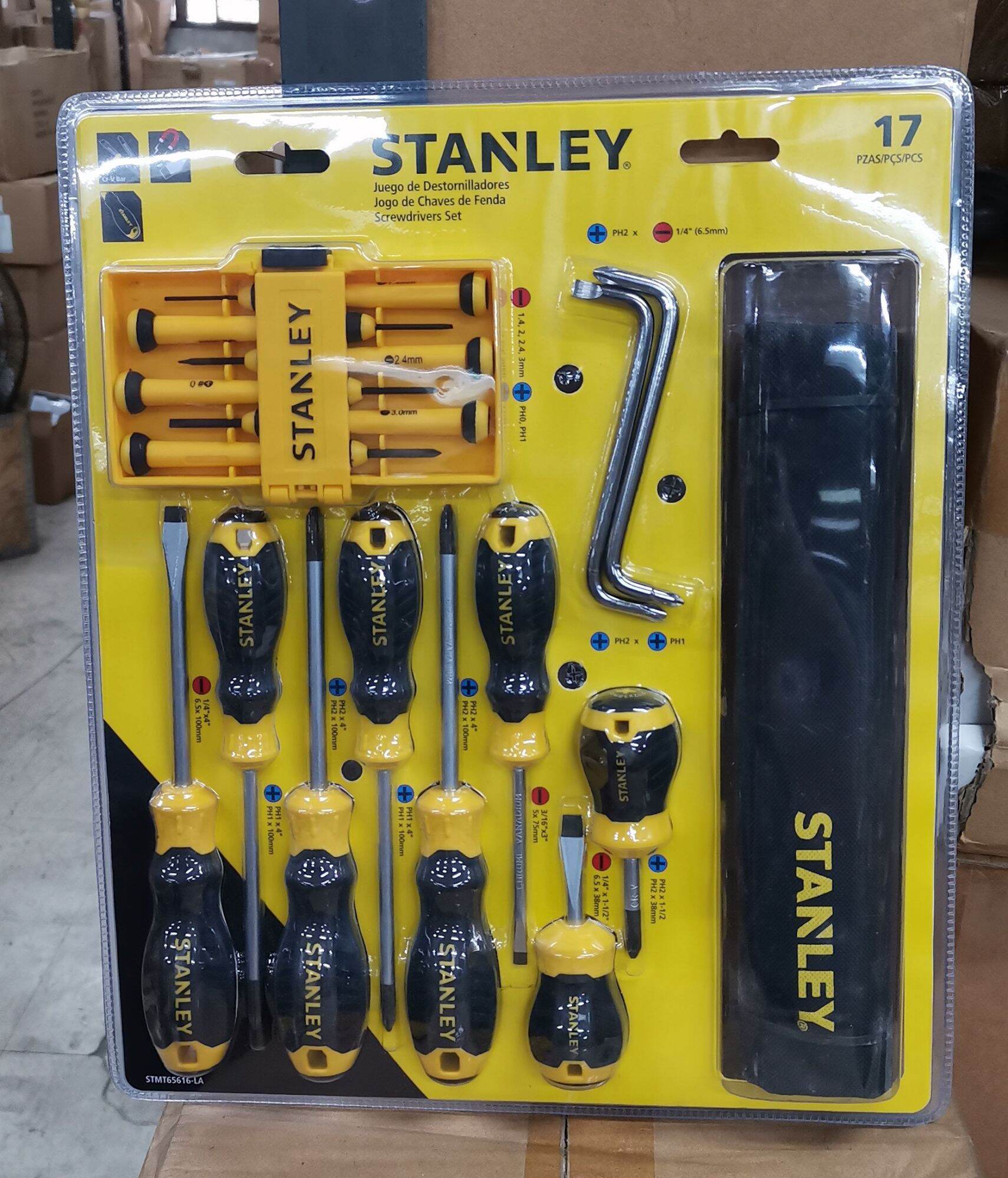 STANLEY SCREWDRIVER SET W/CUSHION GRIP 17PCS/SET #65-616 | Lazada PH