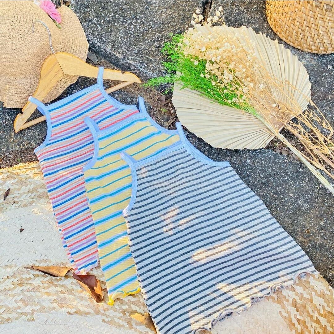 [ONHAND] Kid's Lettuce Spaghetti Strap and Shorts Set (Recommended for ...