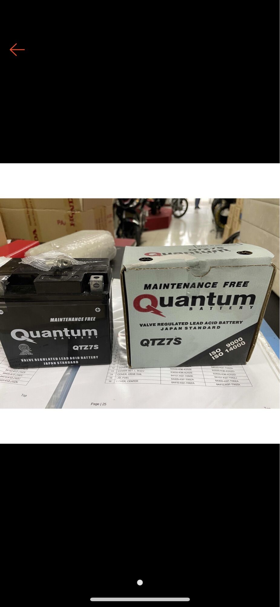 Quantum Motorcycle Battery QTZ7S for Click ADV PCX XR125/150 Airblade ...