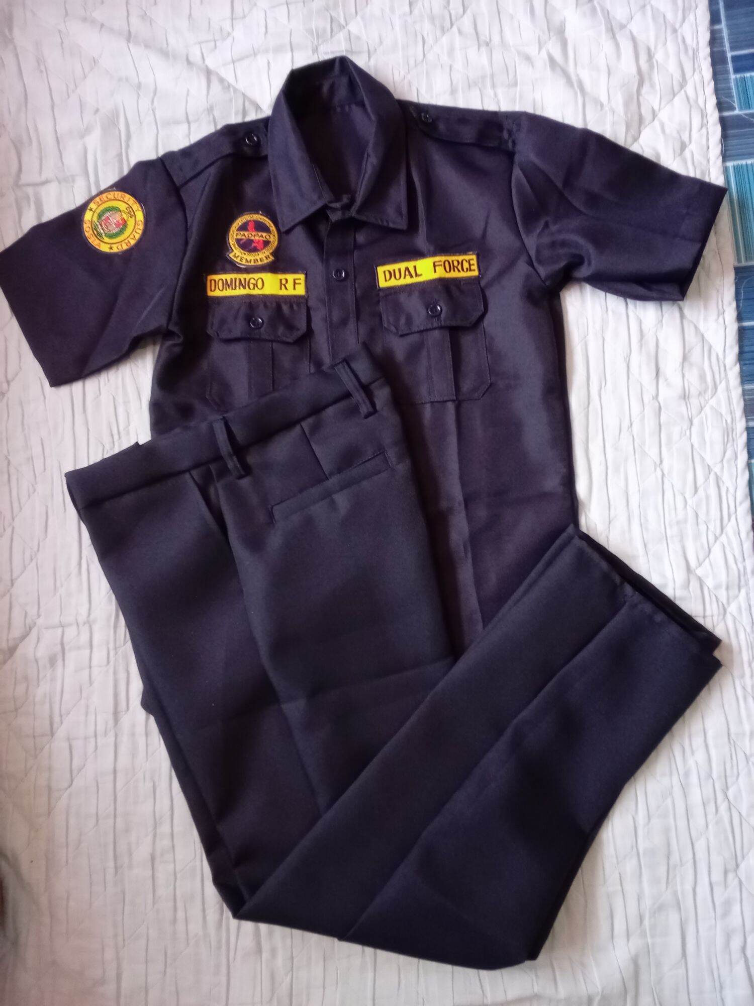 SECURITY GUARD UNIFORM SETS SHORT SLEEVE W/ PATCHES AND PANTS | Lazada PH