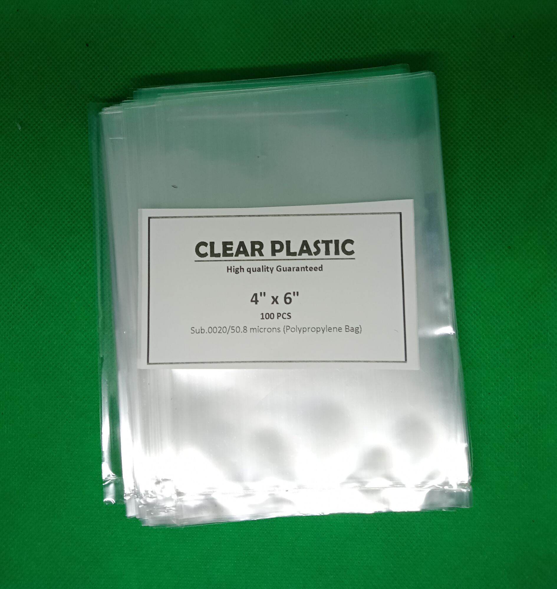 4x6" clear PP plastic for packaging (100pcs/pack) sub025 Makapal ...