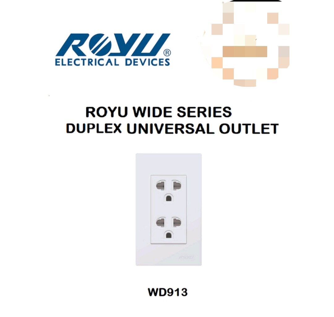 royu brand WD913 duplex universal outlet with ground | Lazada PH