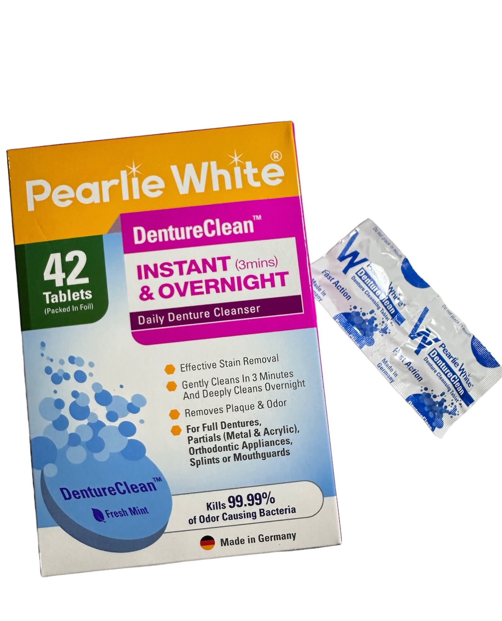 Pearlie white retainer and denture clean per piece | Lazada PH