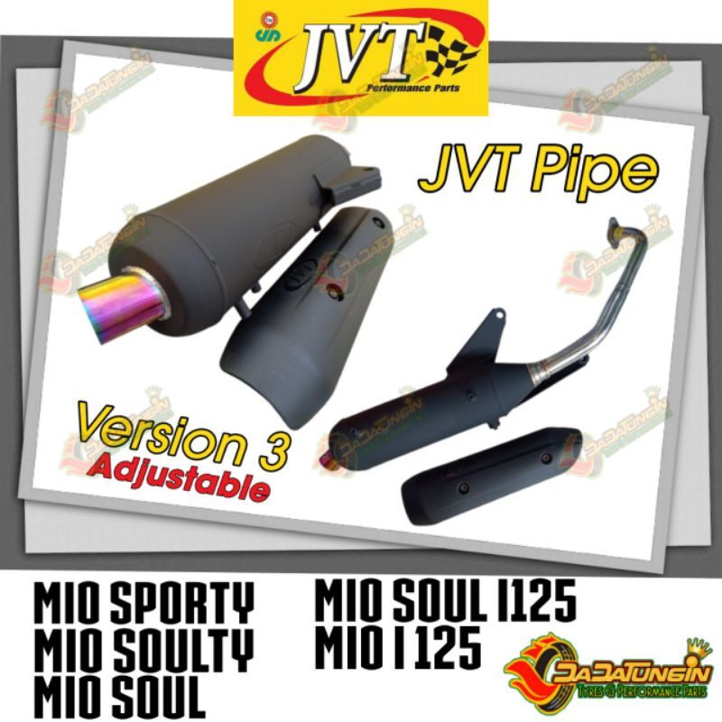 JVT Power Pipe V3 Adjustable Sound Full System for Yamaha Mio and Mio ...