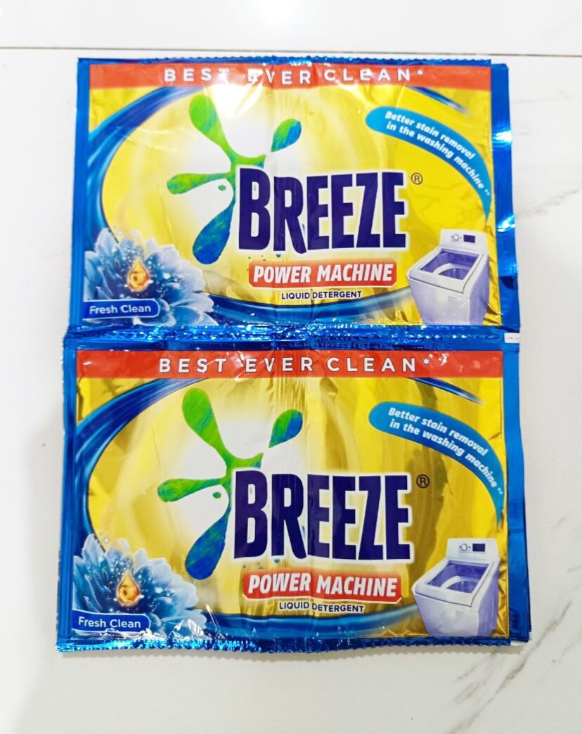 Breeze Power Machine liquid detergent Fresh clean 60g x 6sachets ...