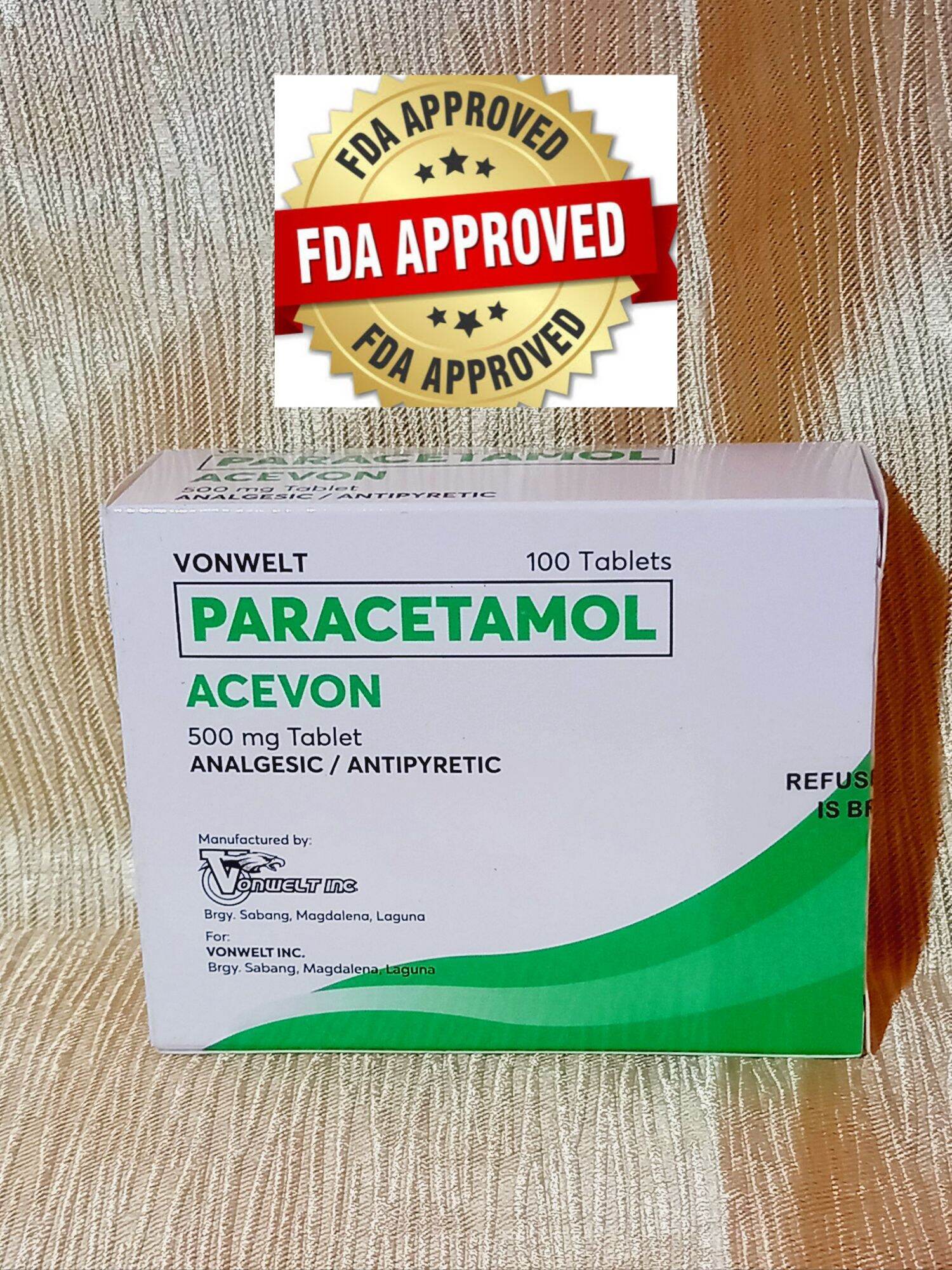 PARACETAMOL ACEVON 500mg 100 tablets | Lazada PH