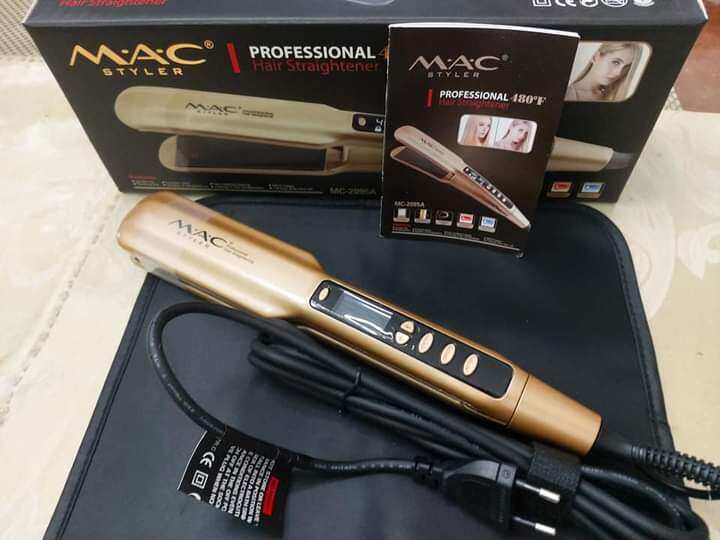 Mac Styler Hair Straightener Iron/Mac Heavy Duty Hair Iron Gold MC ...