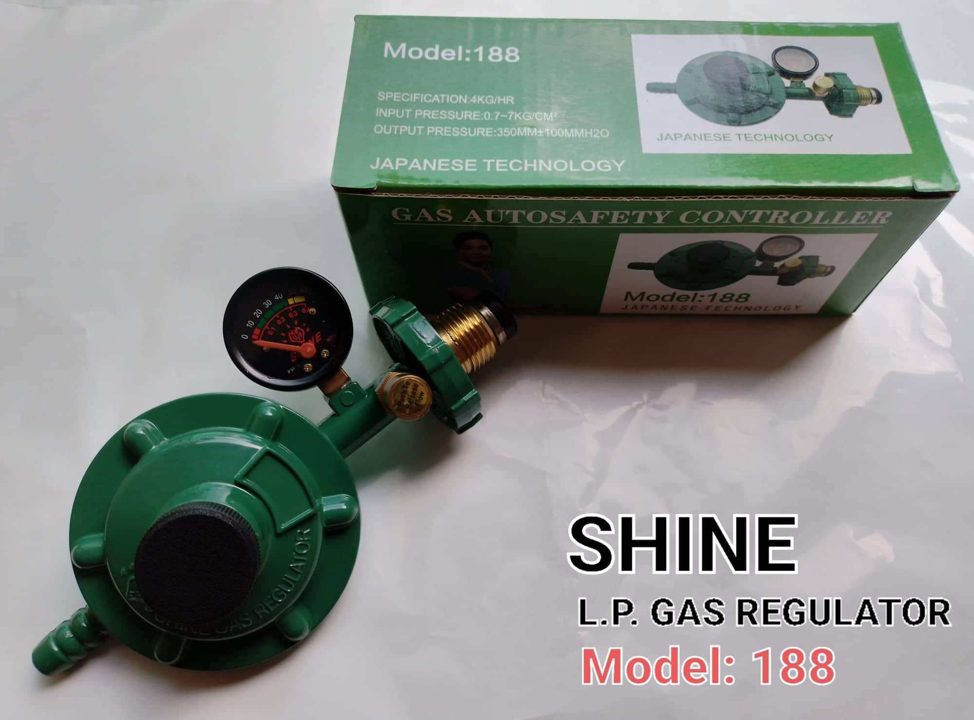 SHINE-188 L.P.GAS Regulator with Autosafety Controller and Push Button ...