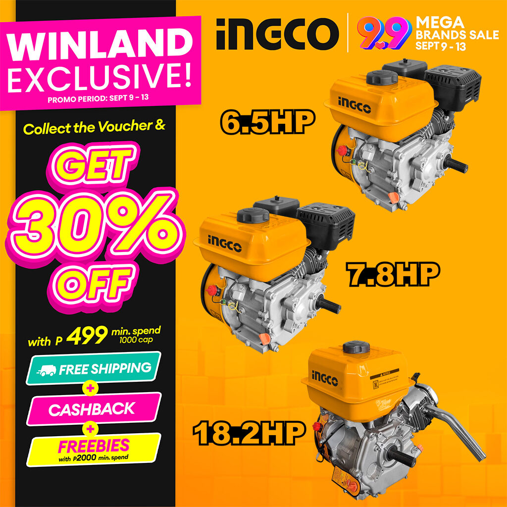 INGCO by Winland Industrial Marine Low Speed Gasoline Engine Generator ...