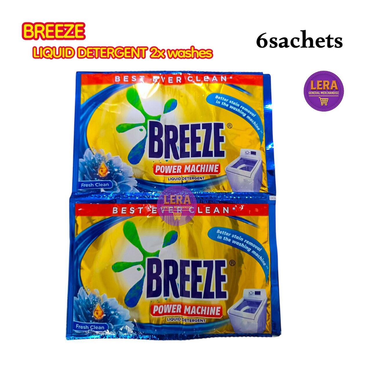 Breeze Power Machine liquid detergent Fresh clean 60g x 6sachets ...
