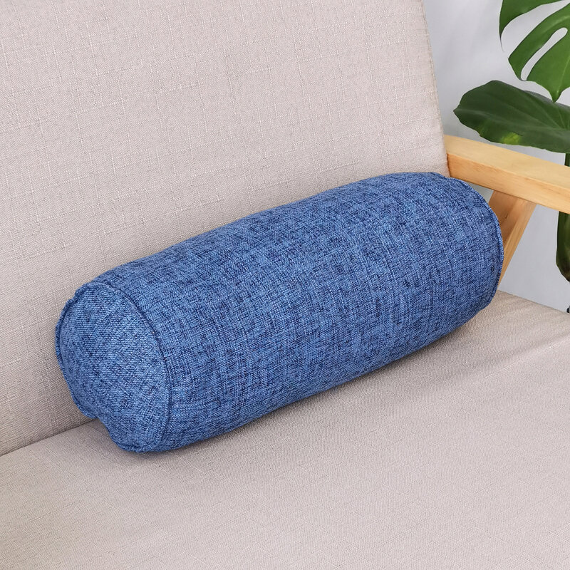 Multifunctional Cylindrical Pillow Small Pillow Linen Cushion Office ...